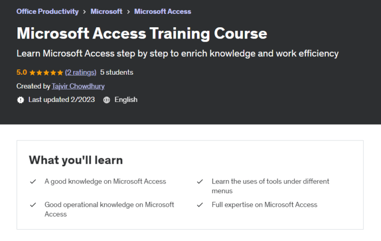 11 Best Microsoft Access Training Courses (2024)