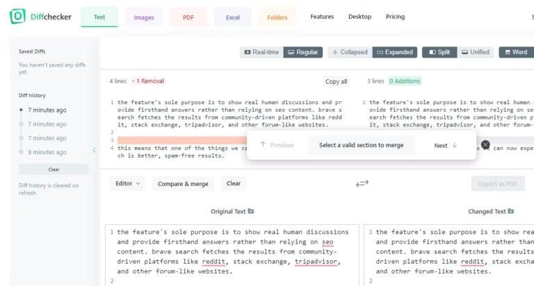 11 Best Online DOC Compare Tools (2024) [FREE]