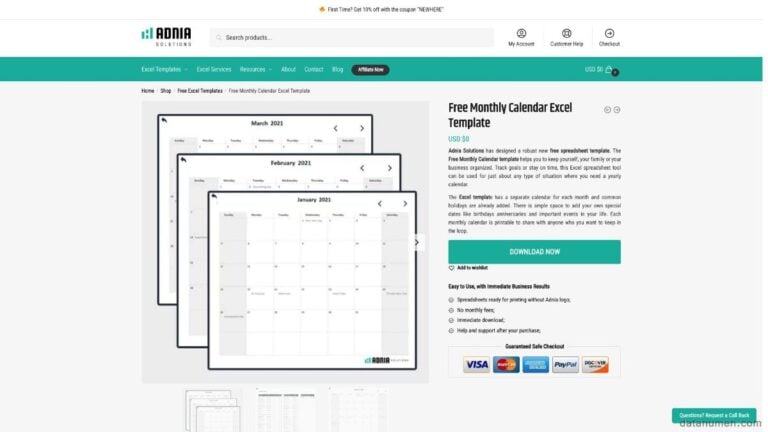11 migliori siti di modelli di calendario Excel (2024) [GRATUITI]