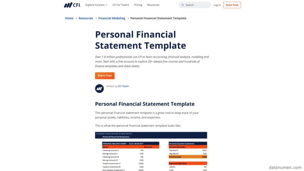11 Best Excel Personal Financial Statement Template Sites (2024)
