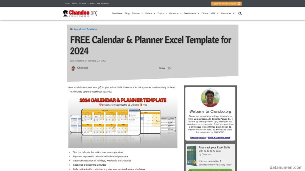11 Situs Templat Kalender Excel Terbaik (2024) [GRATIS]