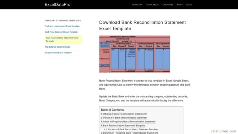 11 meilleurs sites de modèles de rapprochement bancaire Excel (2024 ...