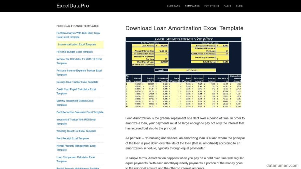 Los 11 mejores sitios de plantillas de amortización de Excel (2024) [GRATIS]