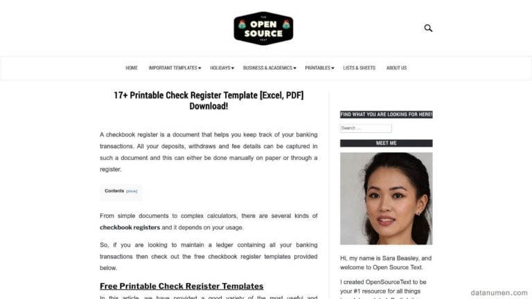 11 Best Excel Checkbook Register Template Sites (2024) [FREE]