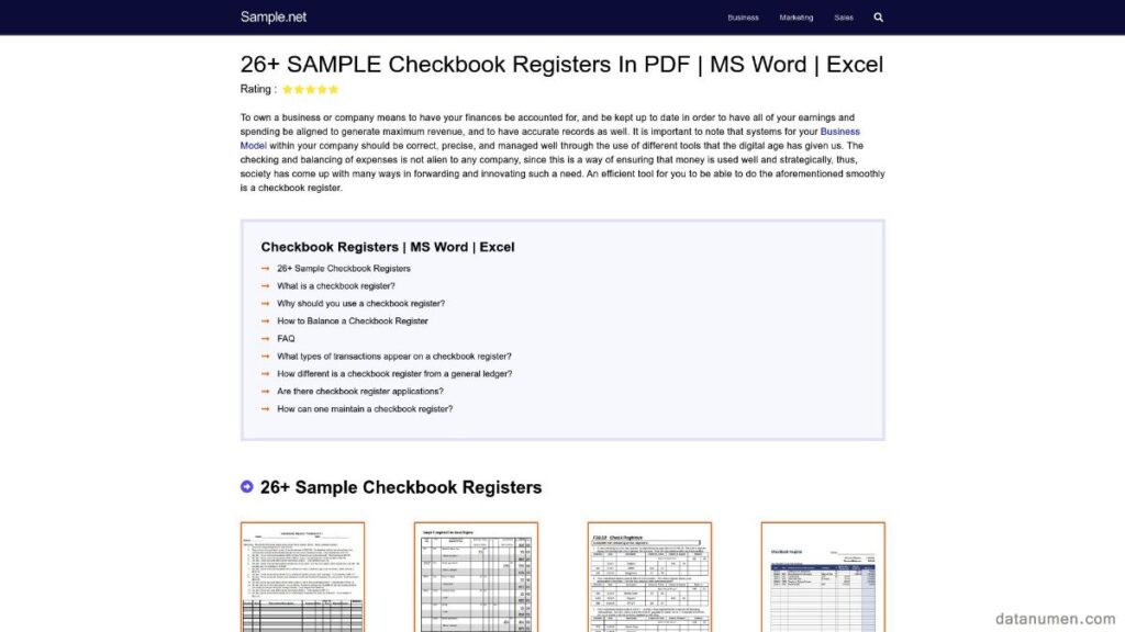 11 Best Excel Checkbook Register Template Sites (2024) [FREE]