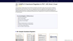 11 Best Excel Checkbook Register Template Sites (2024) [FREE]