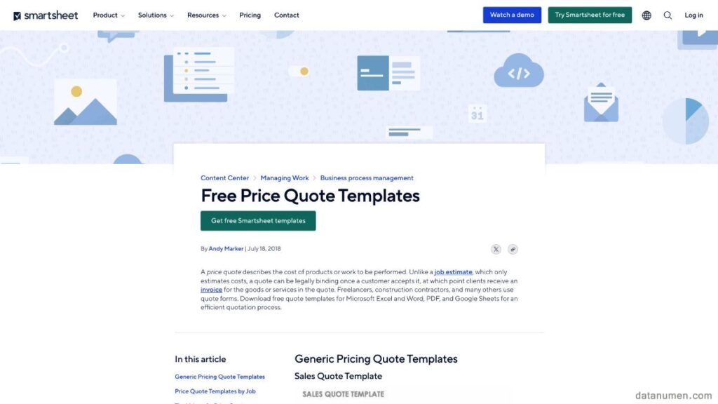 11 Best Excel Quotation Template Sites (2024) [FREE]