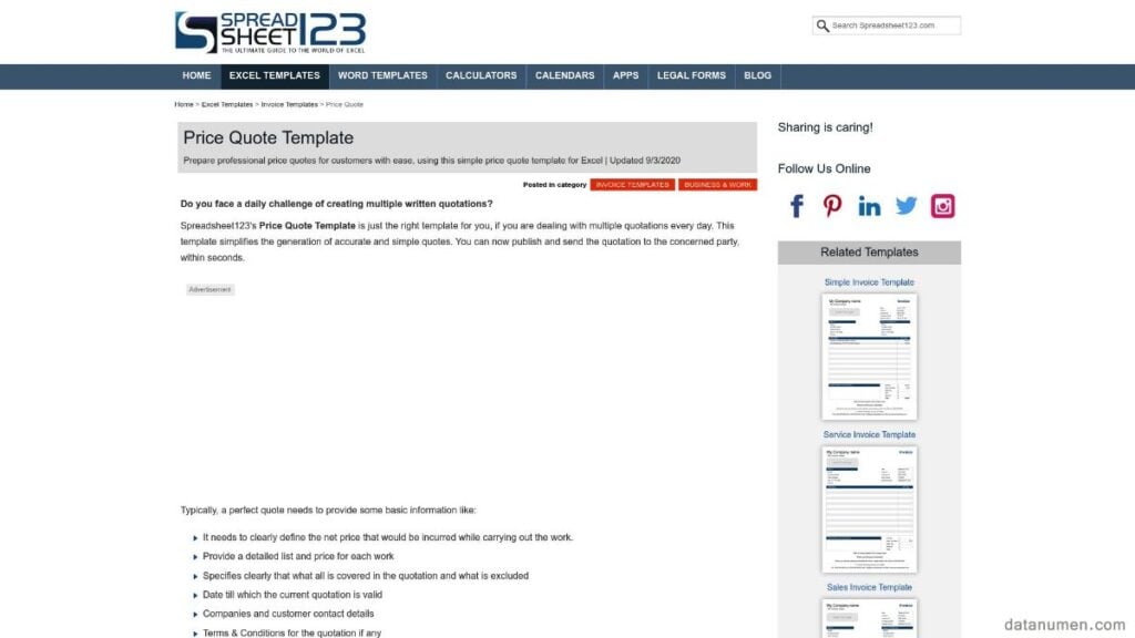 11 Best Excel Quotation Template Sites (2024) [FREE]