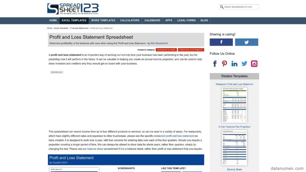 11 Best Excel Profit And Loss Template Sites (2024) [FREE]
