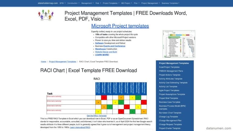 11 个最佳 Excel RACI 模板网站（2024）[免费]
