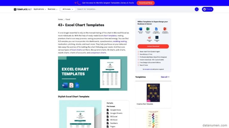 Los 11 mejores sitios de plantillas de gráficos de Excel (2024) [GRATIS]