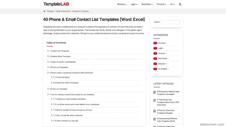 11 Best Excel Contact List Template Sites (2024) [FREE]