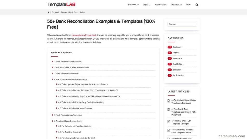 11 Situs Template Rekonsiliasi Bank Excel Terbaik (2024) [GRATIS]