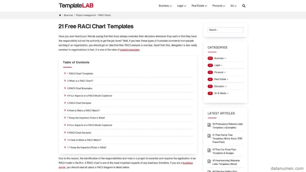 11 Situs Template Excel RACI Terbaik (2024) [GRATIS]