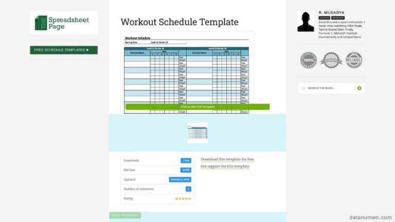 11 Best Excel Workout Template Sites (2024) [FREE]