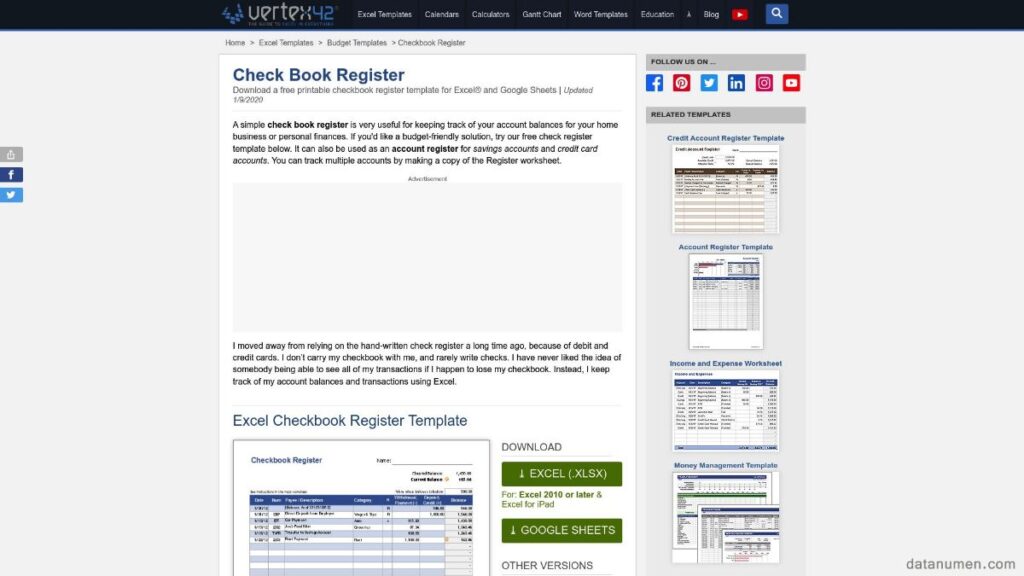 11 meilleurs sites de modèles de registre de chéquiers Excel (2024 ...