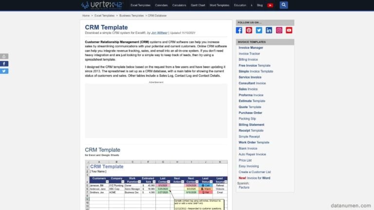 11 Best Excel CRM Template Sites (2024) [FREE]