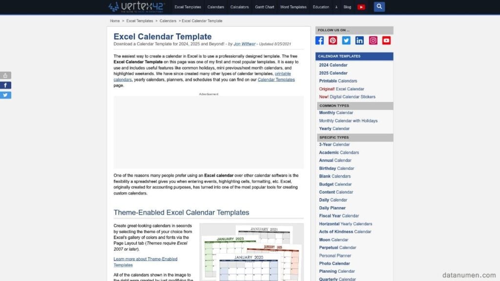 11 Situs Templat Kalender Excel Terbaik (2024) [GRATIS]