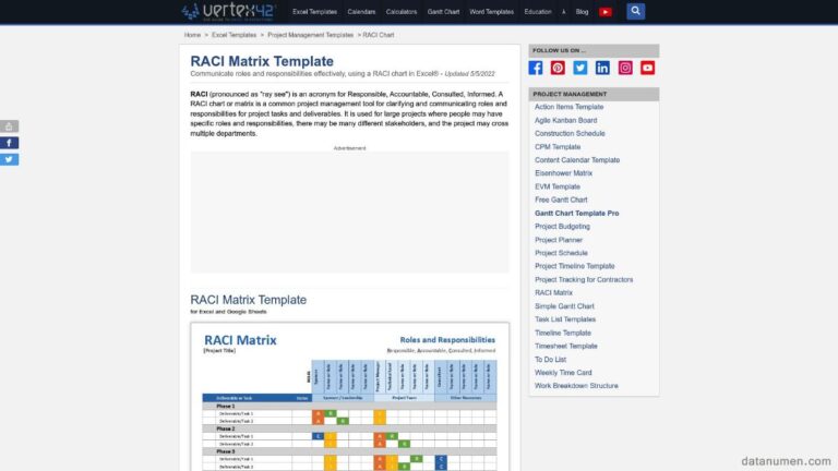 11 Best Excel RACI Template Sites (2024) [FREE]