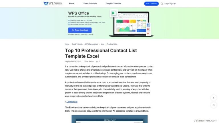 11 melhores sites de modelos de lista de contatos do Excel (2026) [GRÁTIS]