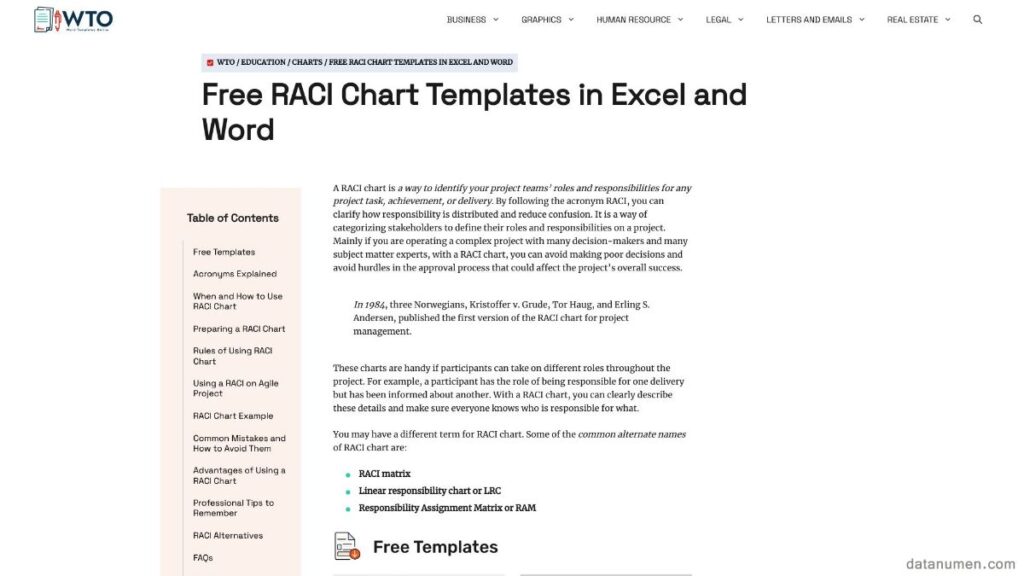 11 Situs Template Excel RACI Terbaik (2024) [GRATIS]
