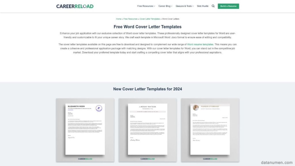 11 Best Word Cover Letter Template Sites (2024) [FREE]