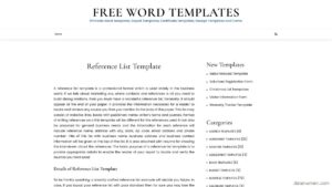11 Best Word References Template Sites (2024) [FREE]