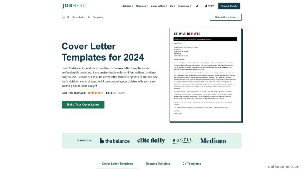 11 Best Word Cover Letter Template Sites (2024) [FREE]