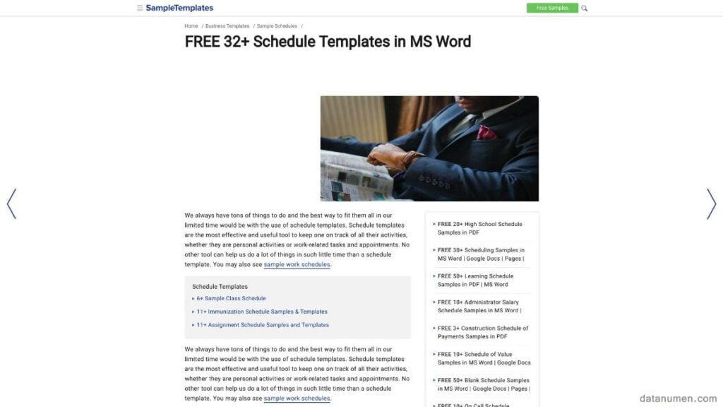 11 najboljših Wordovih spletnih mest s predlogami za tedenski urnik ...