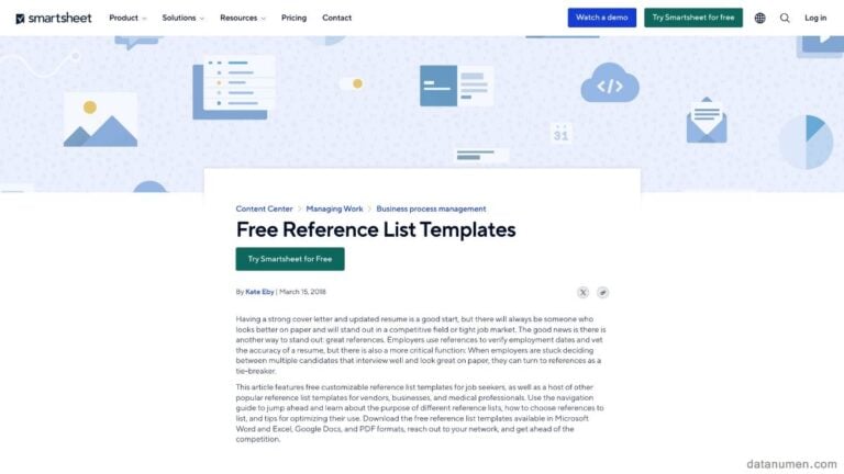 11 Best Word References Template Sites (2024) [FREE]