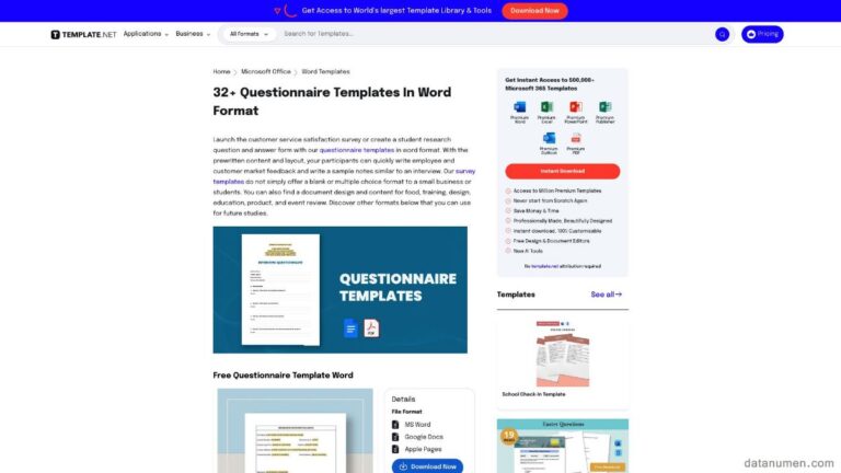 Die 11 besten Word-Fragebogen-Vorlagenseiten (2024) [KOSTENLOS]
