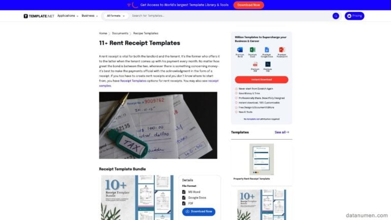 11 Tapak Templat Resit Sewa Word Terbaik (2024) [PERCUMA]