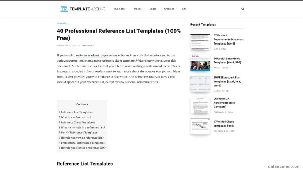 11 Best Word References Template Sites (2024) [FREE]