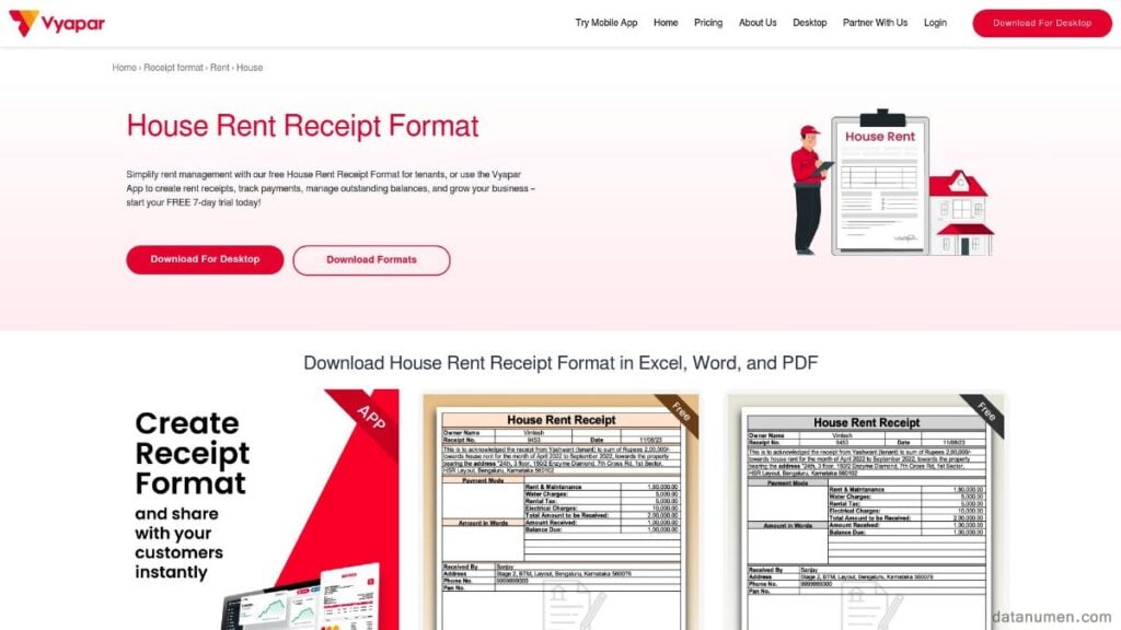 11 Tapak Templat Resit Sewa Word Terbaik (2024) [PERCUMA]