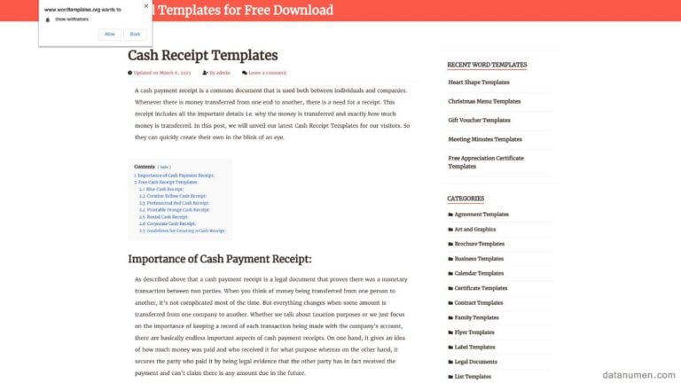 11 Tapak Templat Resit Pembayaran Word Terbaik (2024) [PERCUMA]