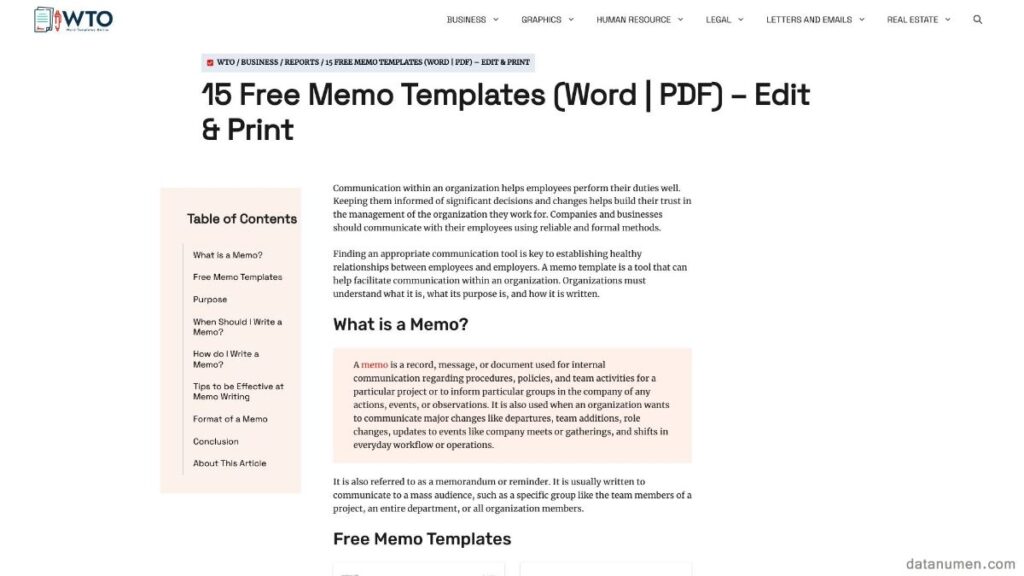 11 meilleurs sites de modèles de mémos Word (2024) [GRATUIT]