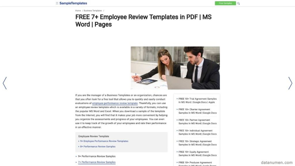 11 Best Word Employee Performance Review Template Sites(2024)