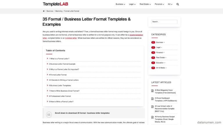 11 migliori siti di modelli di lettere formali Word (2024) [GRATUITI]