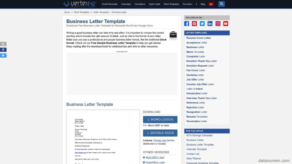 11 Best Word Formal Letter Template Sites (2026) [FREE]