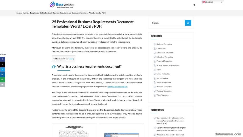 11 Best Word Business Requirements Document Template Sites