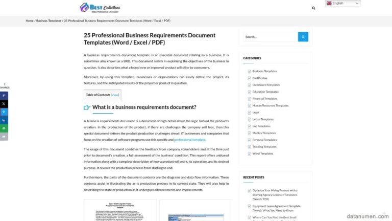 11 Best Word Business Requirements Document Template Sites