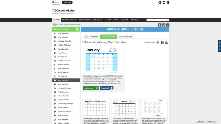 11 melhores sites de modelos de calendário do Word (2026) [GRÁTIS]