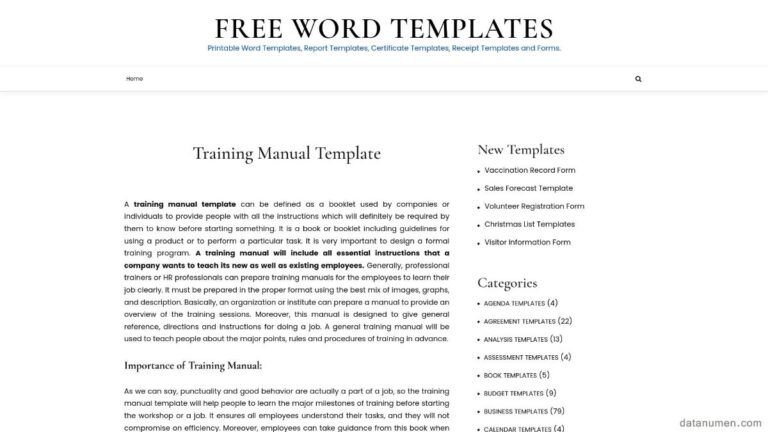 11 Best Word Training Manual Template Sites (2024) [FREE]