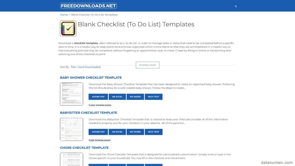 11 beste Word-checklist-sjabloonsites (2024) [GRATIS]