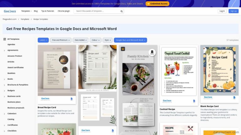11 melhores sites de modelos de receitas do Word (2024) [GRÁTIS]