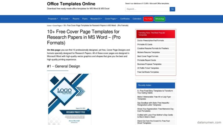 11 Best Word Research Paper Template Sites (2024) [FREE]