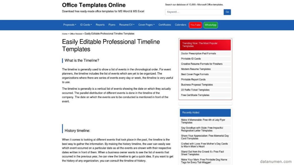 11 Best Word Timeline Template Sites (2024) [FREE]