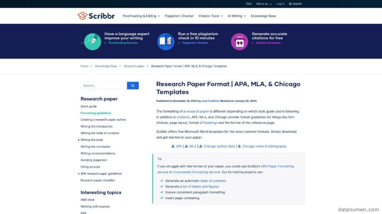 11 Best Word Research Paper Template Sites (2024) [FREE]
