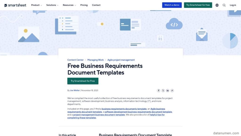 11 Best Word Business Requirements Document Template Sites