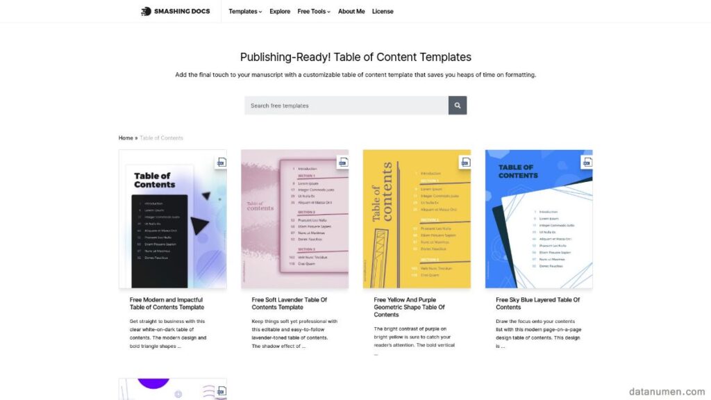 11 Best Word Table of Contents Template Sites (2024) [FREE]